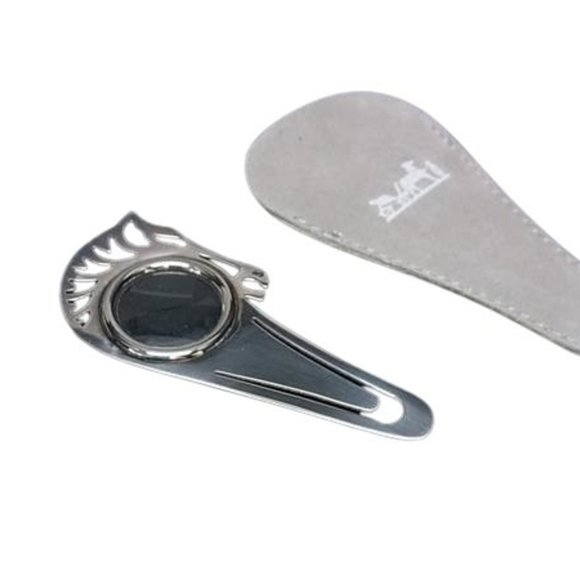 Hermes | Other | Hermes Cheval Magnifying Glass Bookmark Silver Metal ...